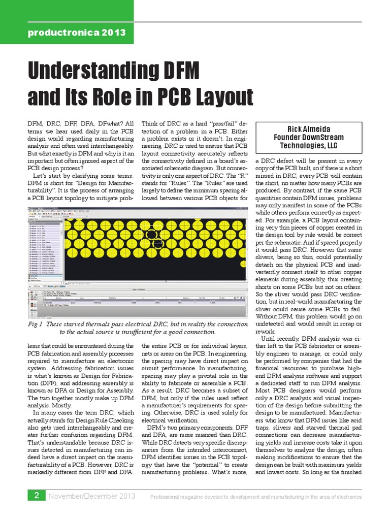 Understanding DFM and Its Role in PCB Layout: Productronica 2013 | PDF ...