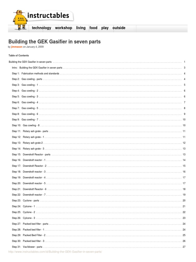 GEK Gasifier Construction Guide | PDF | Screw | Pipe (Fluid Conveyance)