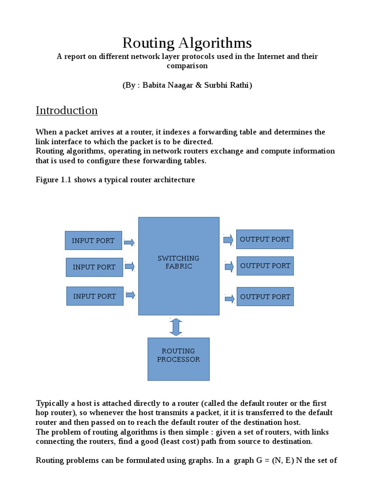 Routing Algorithms | PDF | Routing | Router (Computing)