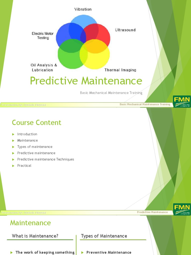 An Introduction to Predictive Maintenance Techniques | PDF ...
