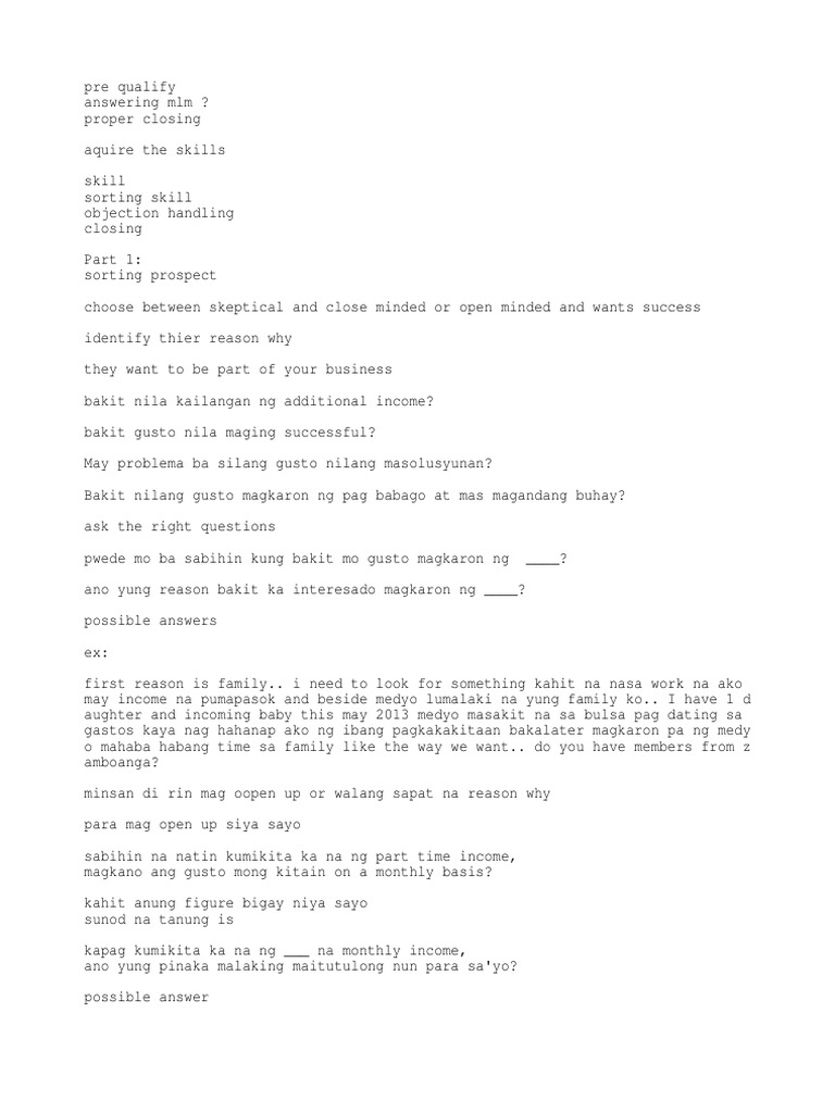 How To Gain 10-20 Prospects and Downlines | PDF | Self-Improvement