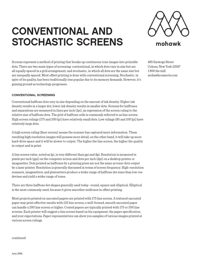 Stochastic vs. Conventional Screening | PDF | Imaging | Graphic Design