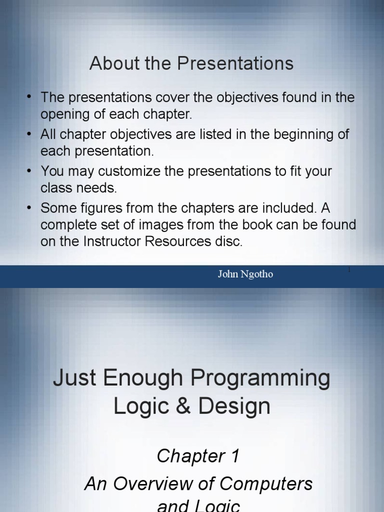 Programming and Logic Slide 1 | PDF | Computer Programming | Computer Program