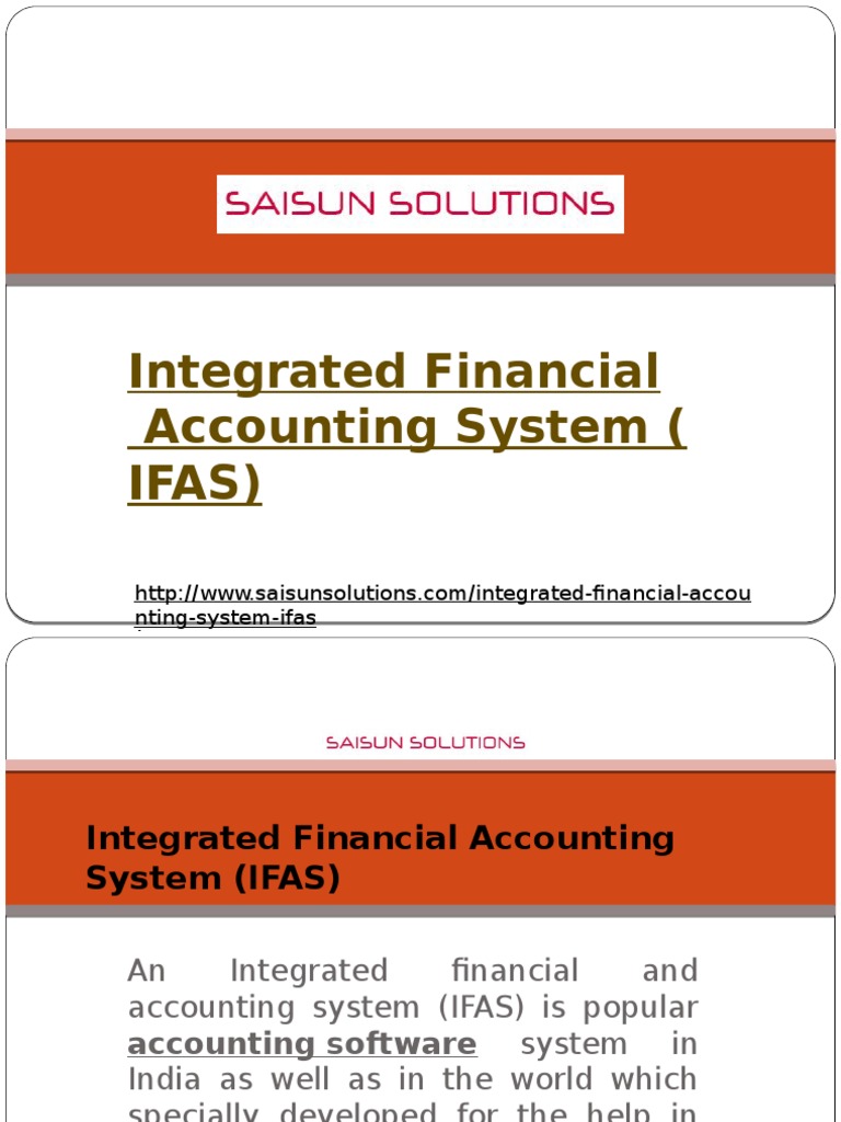 Integrated Financial Accounting Software IFAS | PDF | Financial ...