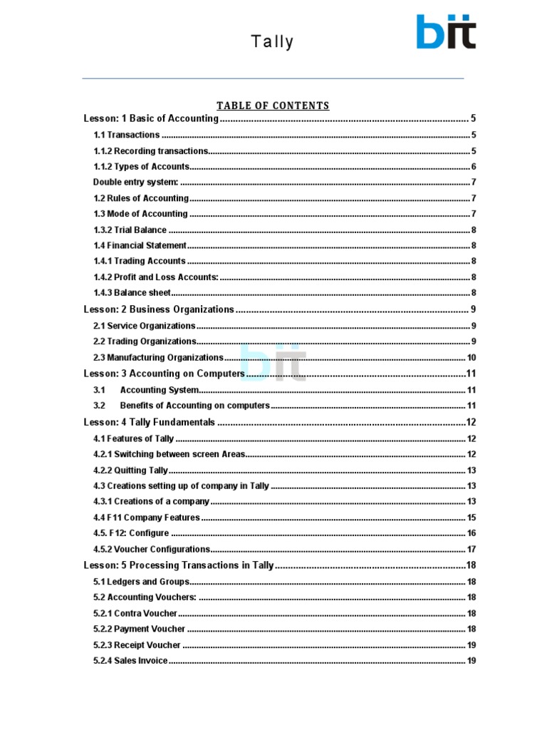 Final New Tally Material | PDF | Debits And Credits | Income Statement