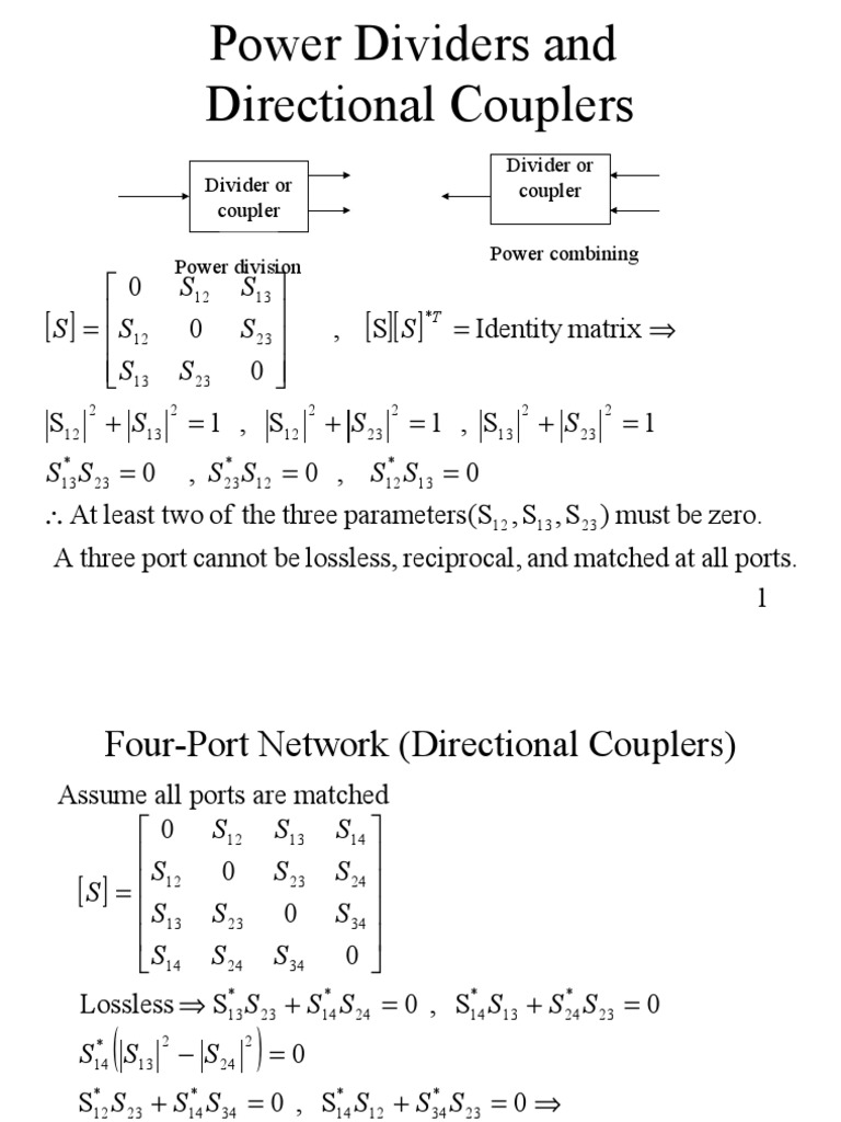 S Parameters Pdf Electromagnetism Electrical Engineering
