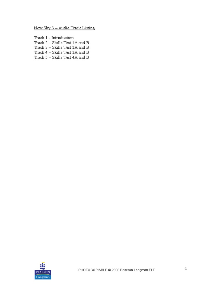 Track Listing | PDF