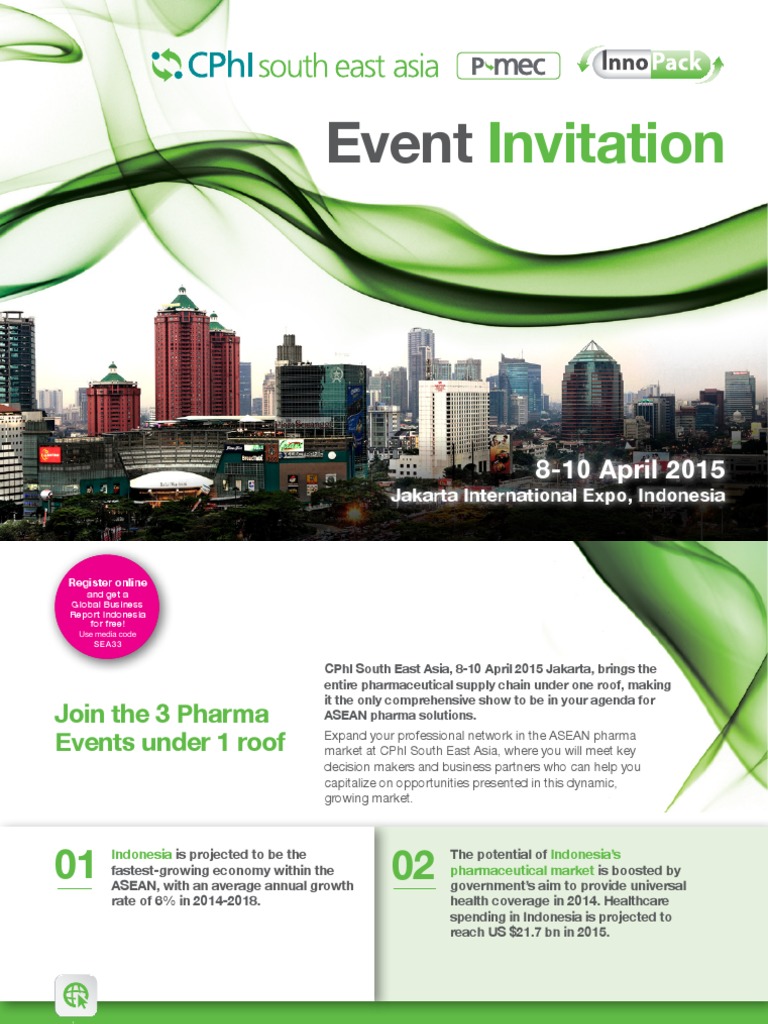 Event Invitation for CPhI, P-MEC, InnoPack South East Asia 2015 ...