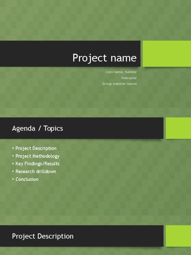 Presentation Sample For Project | PDF
