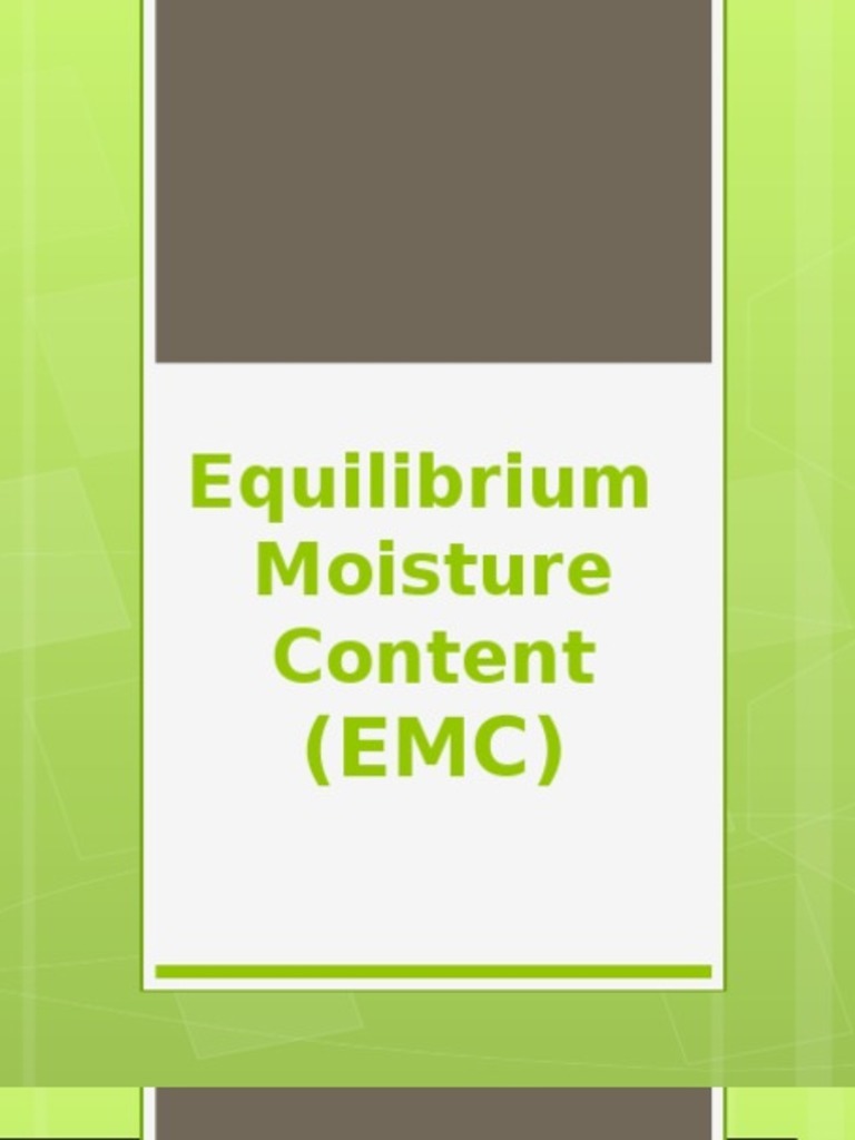 Equilibrium Moisture Content | PDF | Humidity | Relative Humidity