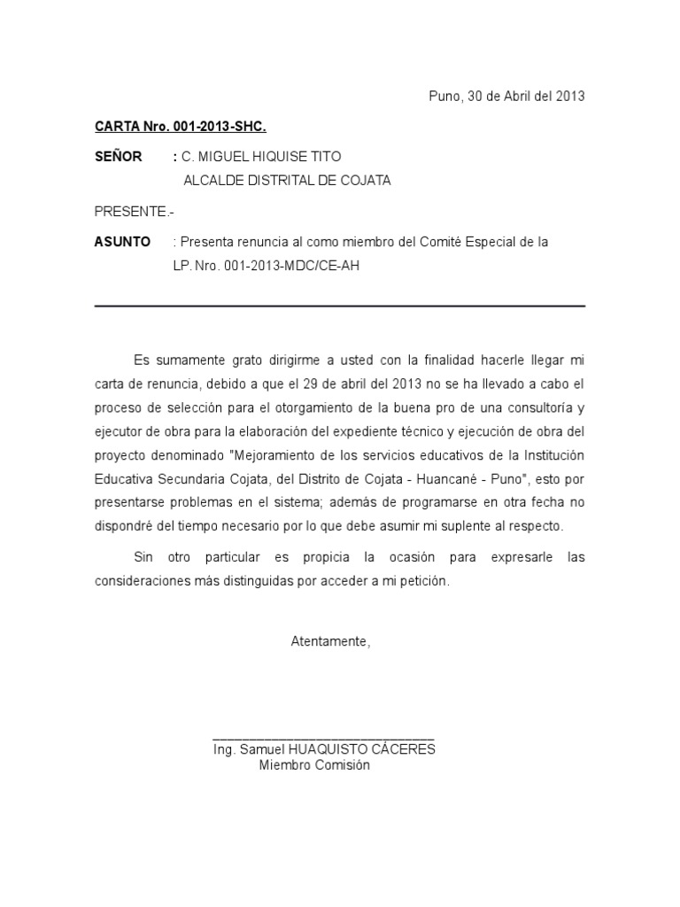 Carta Poder 02 | PDF | Perú | Salón de clases