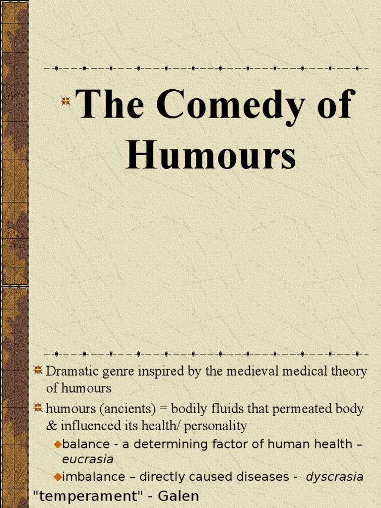 Comedy of Humours | PDF