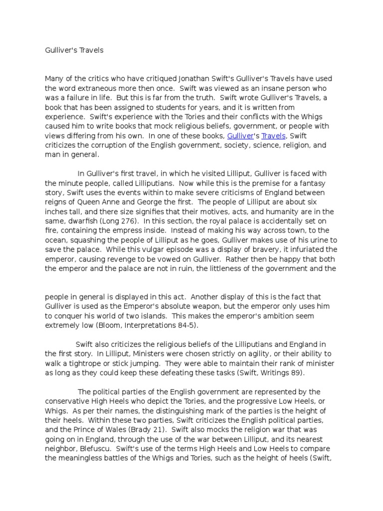Gulliver | PDF | Gulliver's Travels | Jonathan Swift