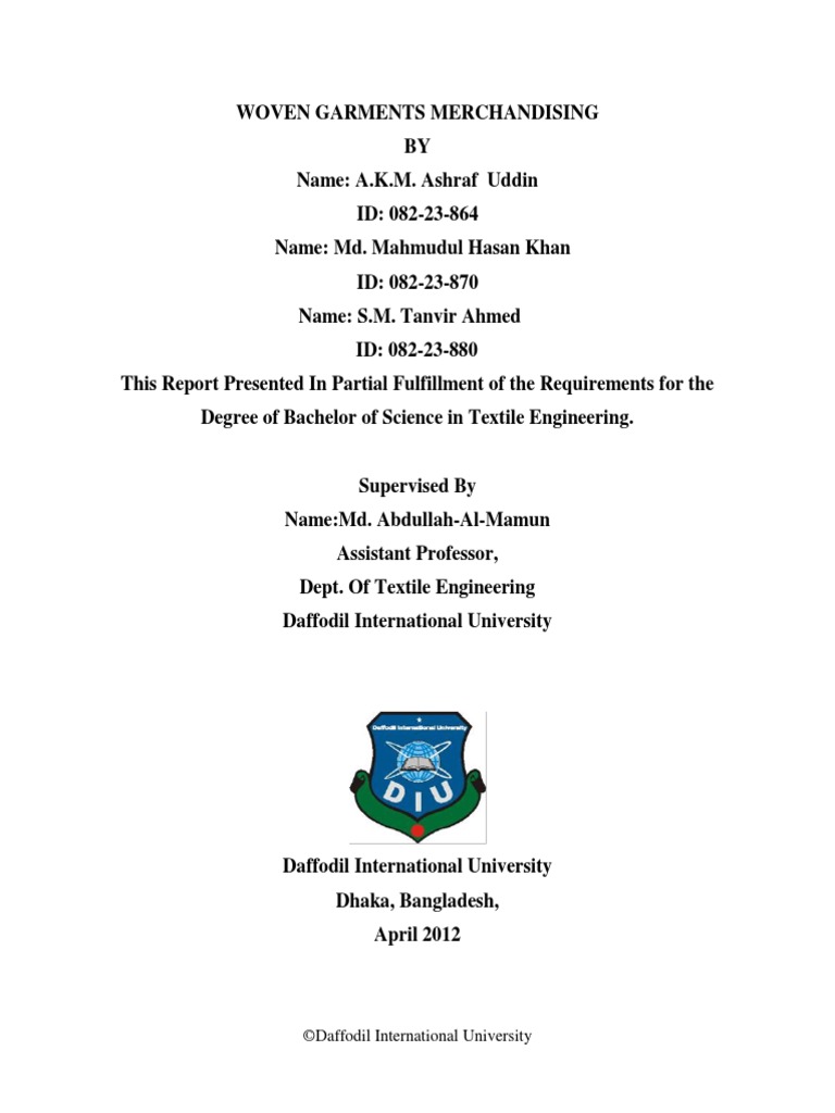 Woven Garments Merchandising | PDF | Bill Of Lading | Letter Of Credit