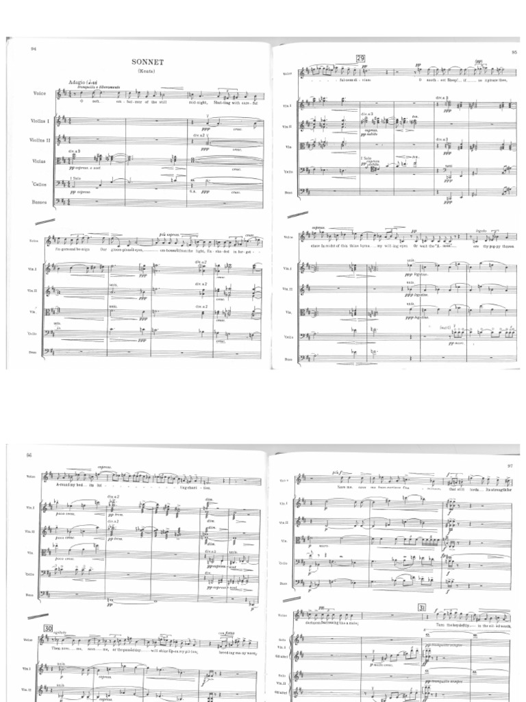 Britten - Sonnet (From Serenade) | PDF