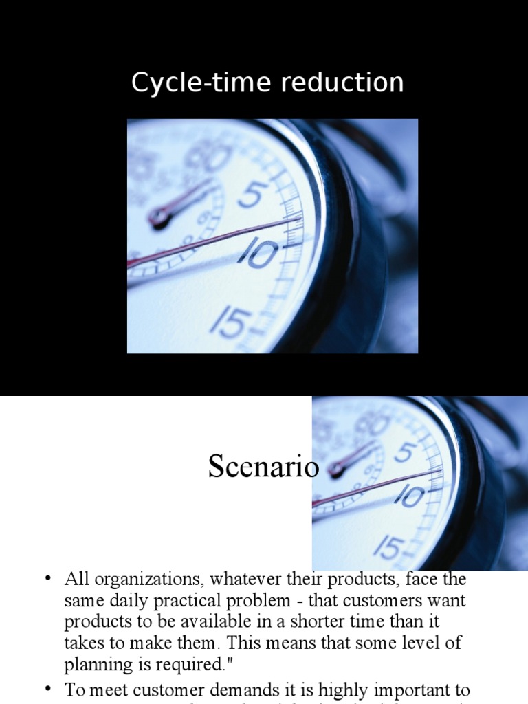 Cycle Time | PDF | Production And Manufacturing | Market (Economics)