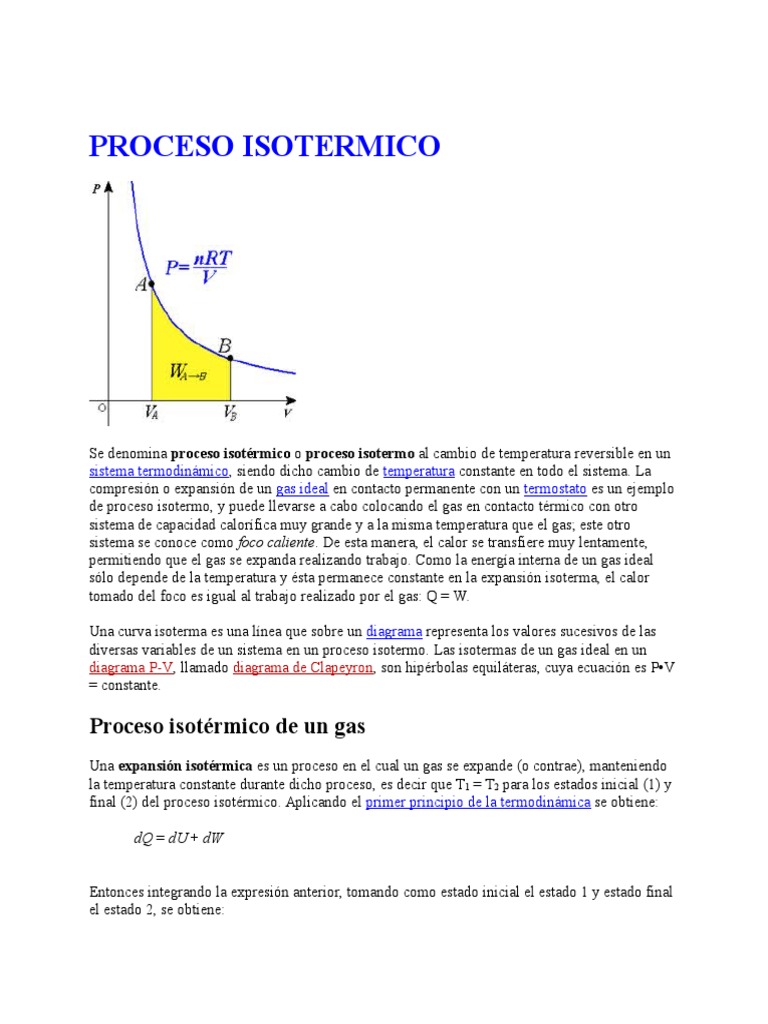 Procesos Isotermicos e Isobaricos