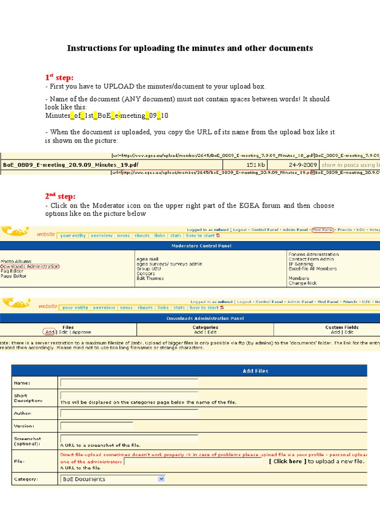 Detailed Instructions For Uploading Documents | PDF | Software | Computing