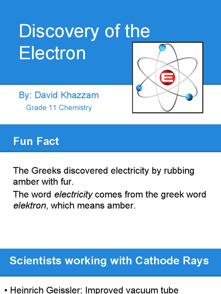 Electron and Plasma Discoveries Explained | PDF | Plasma (Physics ...