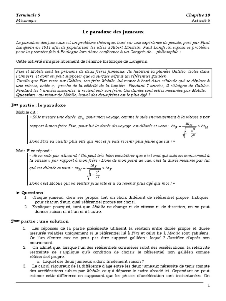 Physique Des Jumeaux | PDF