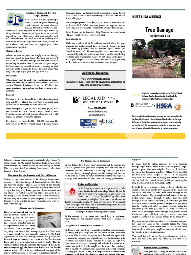 Brochure Falling Tree Remedies (2014) | PDF | Home Insurance | Insurance