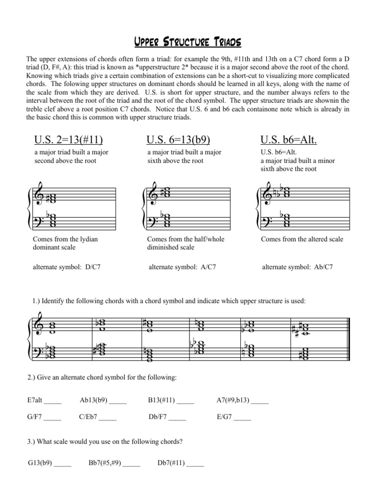 Upper Structure Triads Handout | PDF | Teaching Methods & Materials
