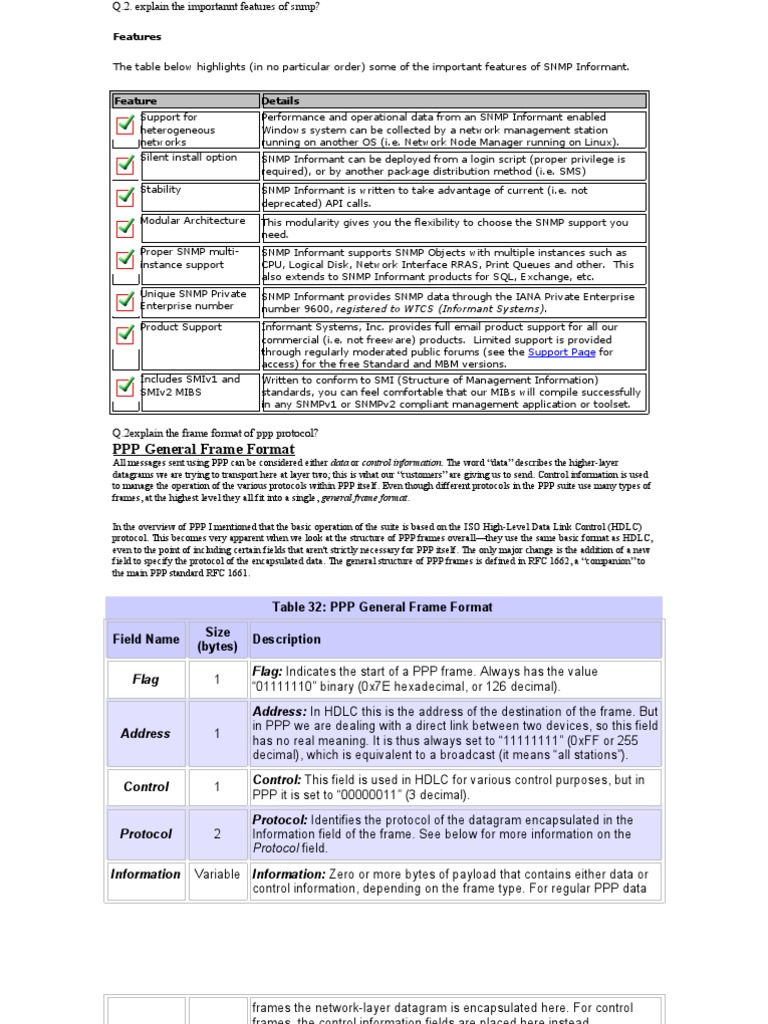PPP General Frame Format: Features | PDF | Domain Name System ...