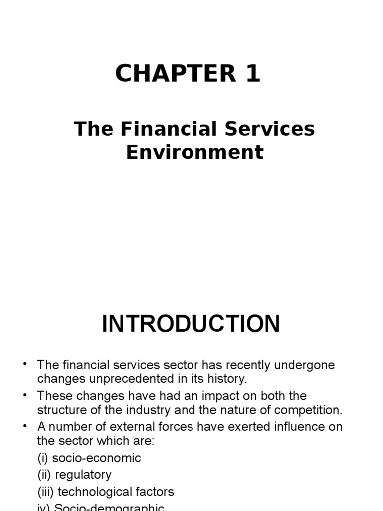 BAB1 The Financial Services Environment 1 | PDF | Banks | Financial ...