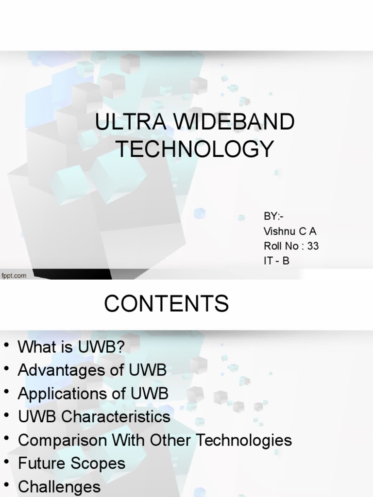Ultra-Wideband Technology Overview | PDF | Ultra Wideband | Electronic ...