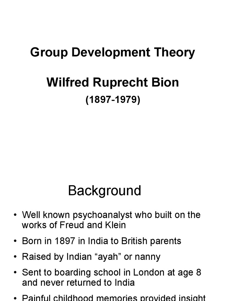 Group Development Theory Presentation | PDF | Psychoanalysis | Leadership