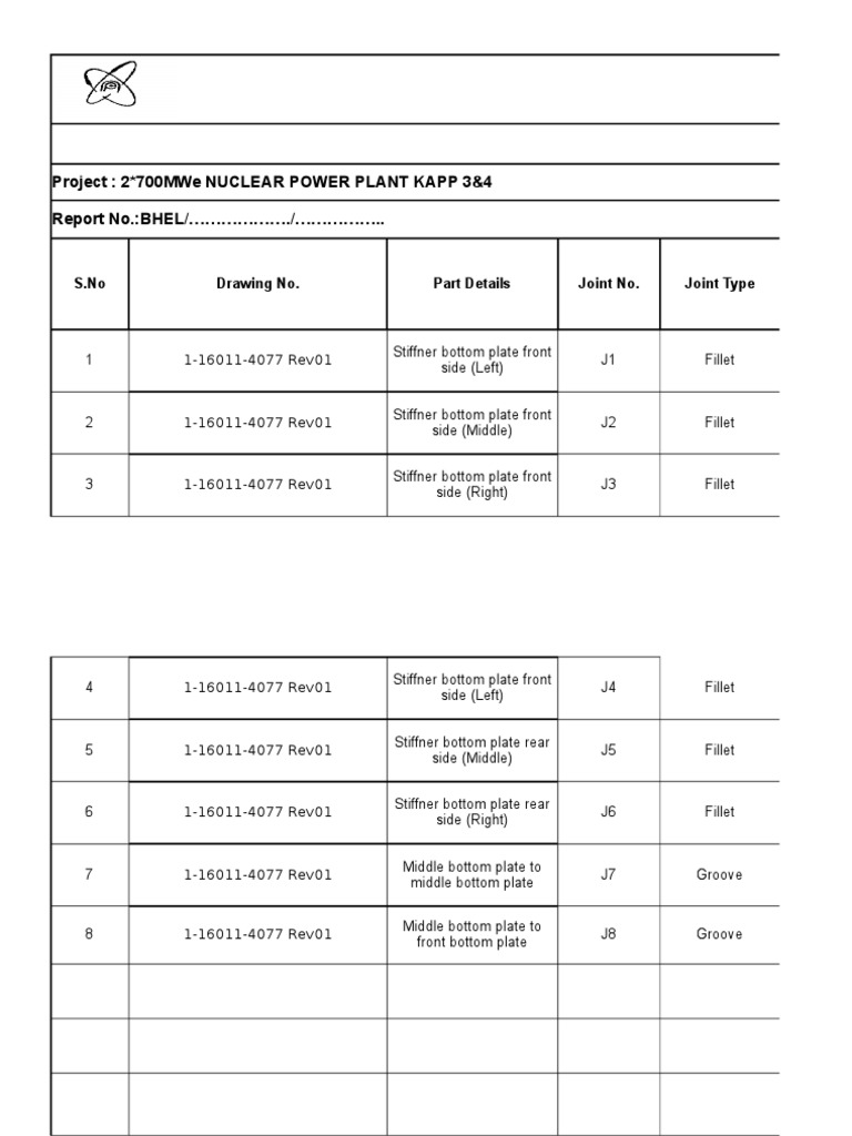 Welding Inspection Report | PDF | Industrial Processes | Applied And Interdisciplinary Physics