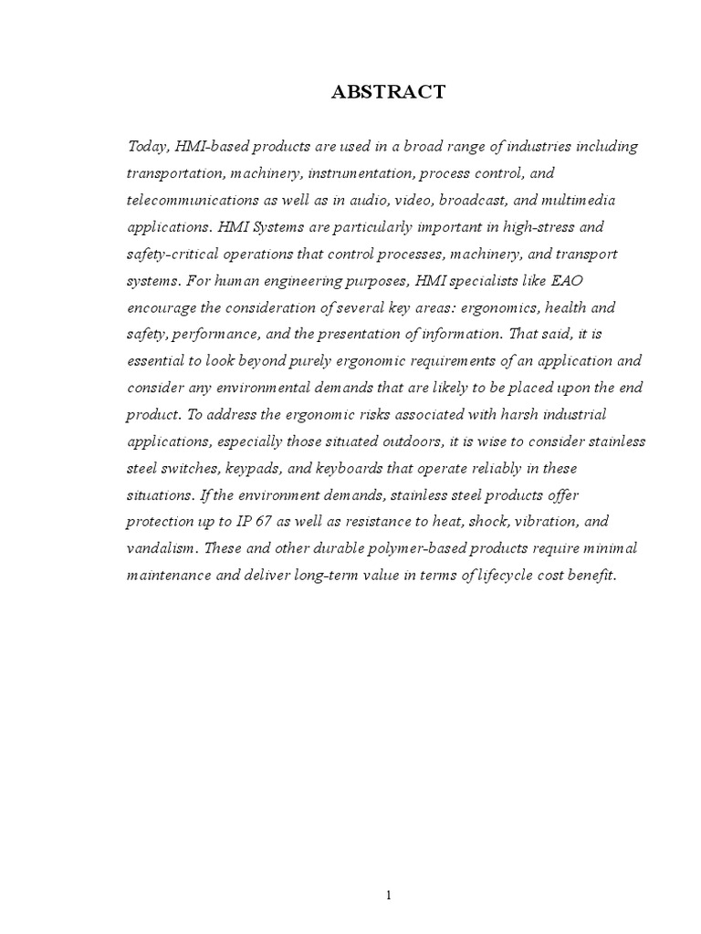 HMI Seminar Report | PDF | User Interface | Programmable Logic Controller