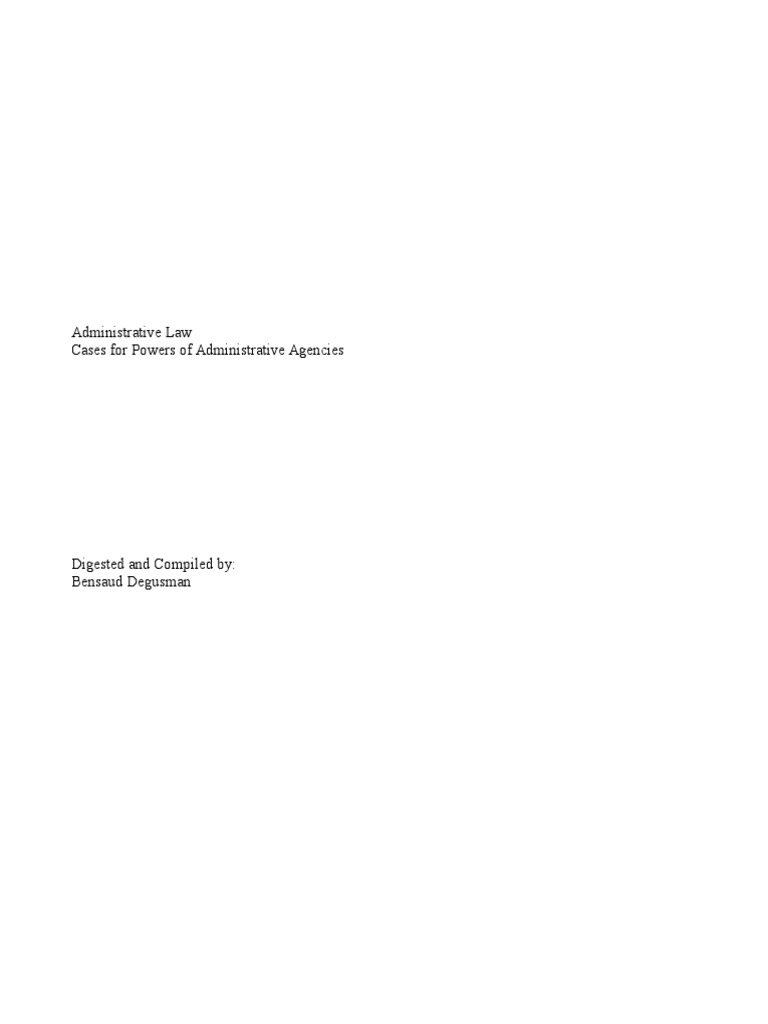 Admin Cases Compilation | Download Free PDF | Mandamus | Taxes