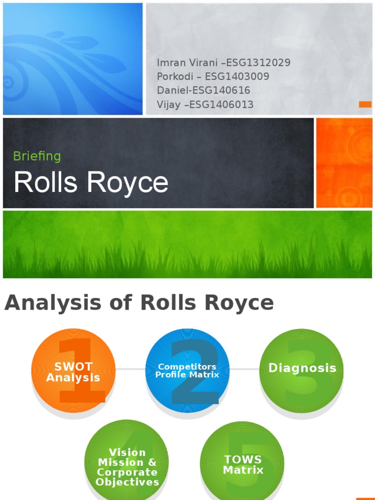 Rolls Royce Group | Swot Analysis | General Electric