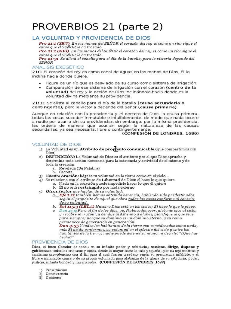 BOSQUEJO PROVERBIOS 21 | Mitos de la creación | Dios