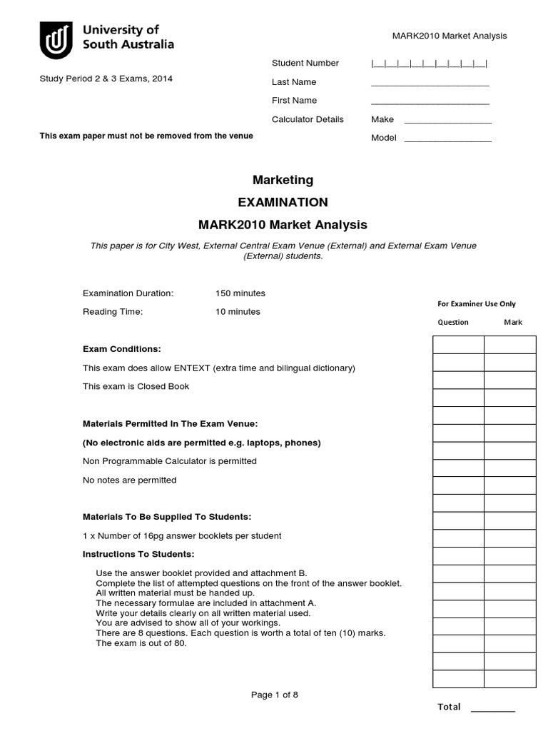 Mark 2010 2014 Sp2 Exam | Download Free PDF | Utility | Test (Assessment)