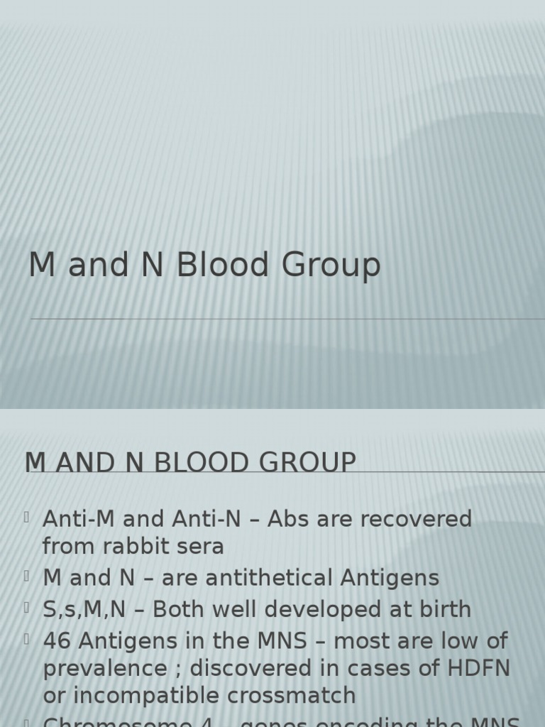 MN Blood Groups | PDF | Self-Improvement | Wellness