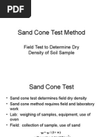 Sand Replacement Method | PDF | Density | Weight