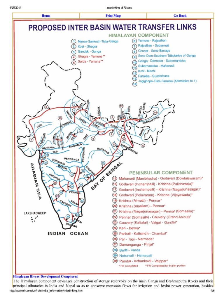 Proposed River Interlinking Plan | PDF