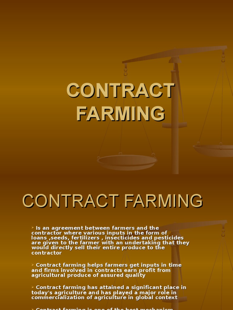 Contract Farming | Download Free PDF | Peanuts | Agriculture