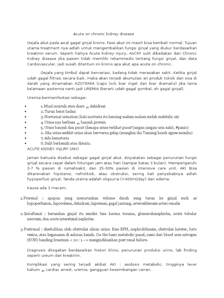 Perbedaan Aki Dan CKD | PDF