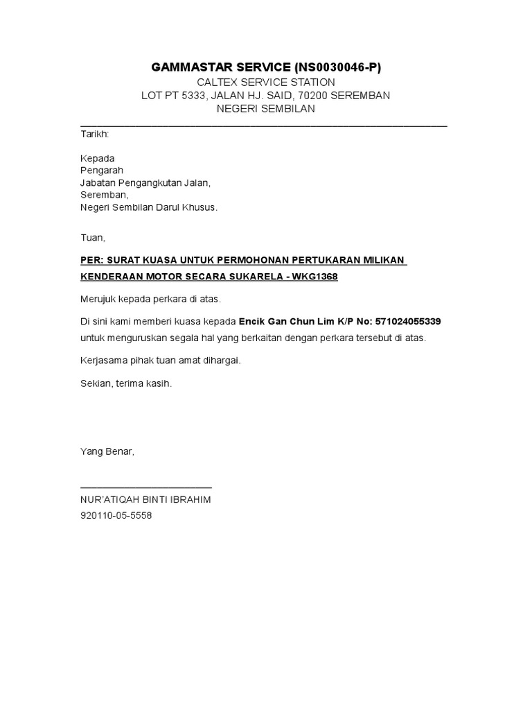 Surat Rasmi | PDF