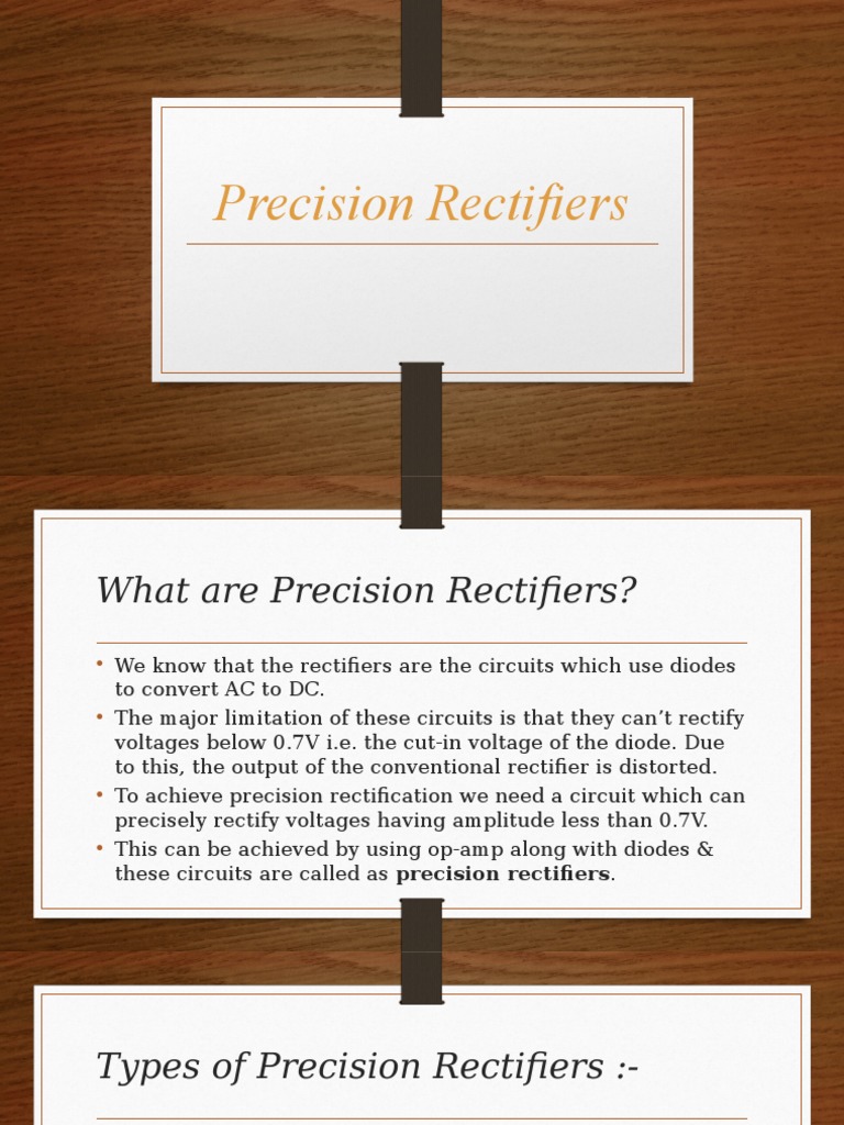 Understanding Precision Rectifiers | PDF | Rectifier | Operational ...