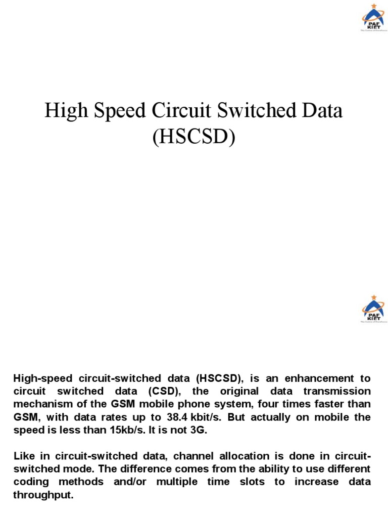 Overview of High-Speed Circuit Switched Data | PDF | Media Technology ...