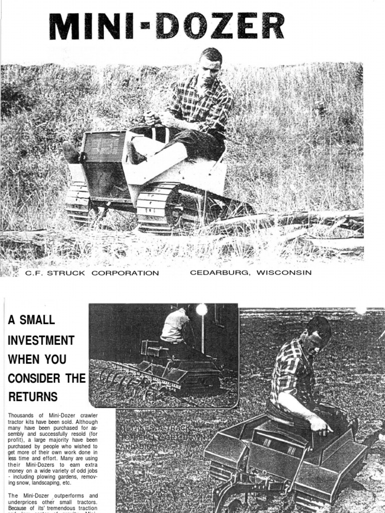 Mini Dozer Info 1979 | PDF | Clutch | Tractor