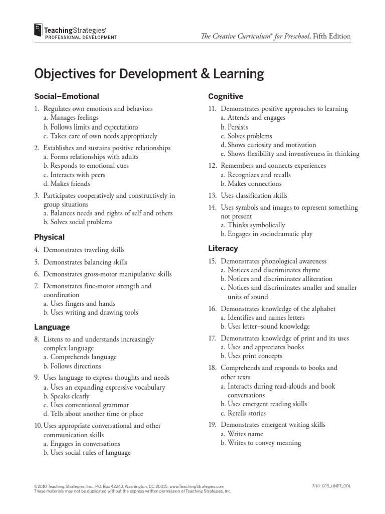 Objectives Development Learning cc5 | PDF | Emotions | Knowledge