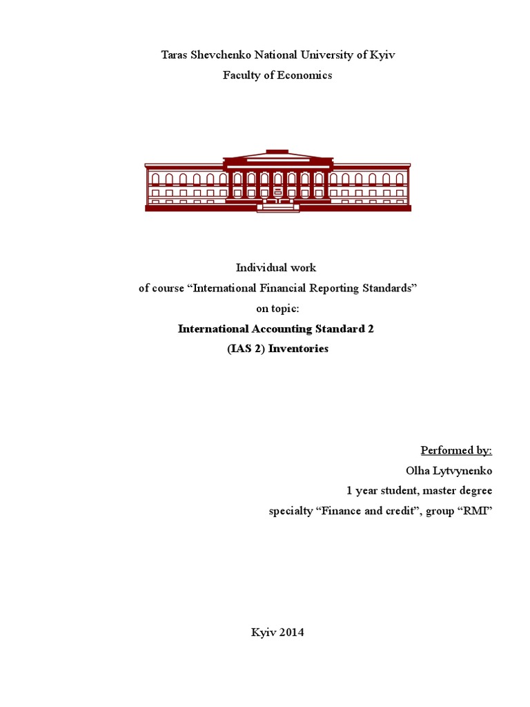 International Accounting Standard 2 (IAS 2) Inventories | PDF ...