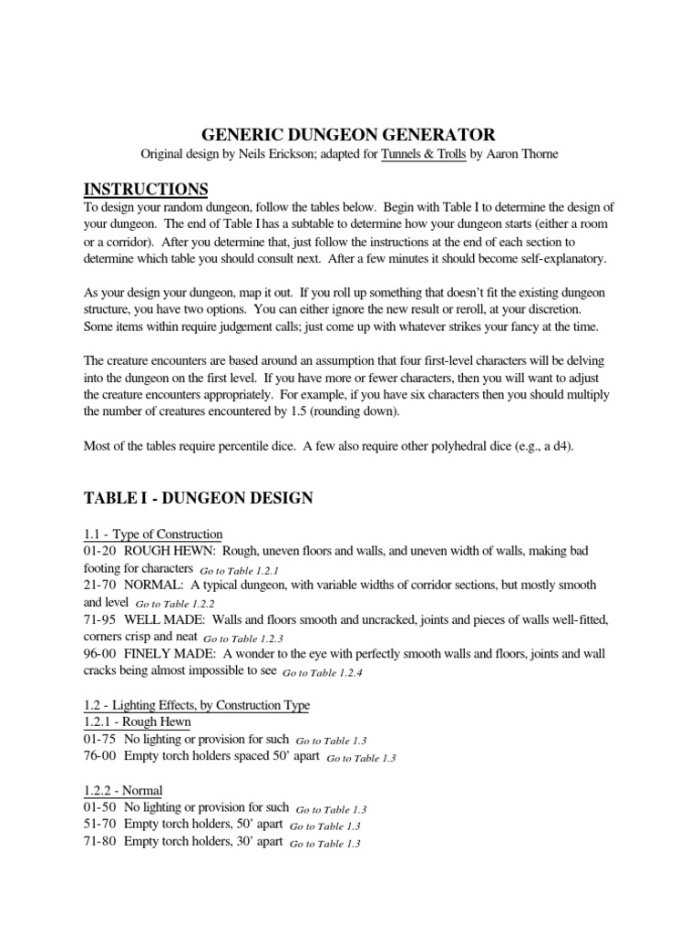 Dungeon Design Generator Guide | PDF | Stairs | Door