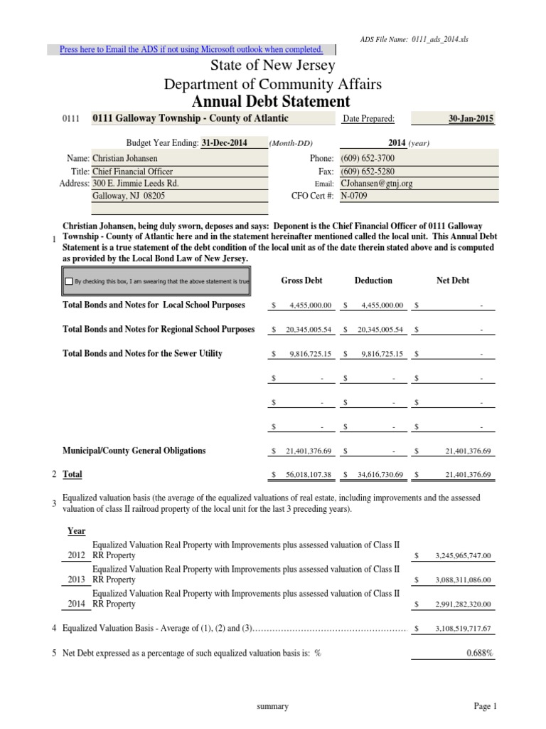 2014 Annual Debt Statement | Download Free PDF | Government Budget ...