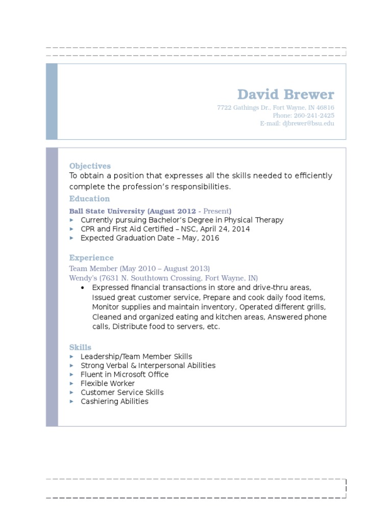 David Brewer - Resume | PDF | Business
